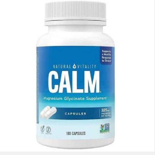 Natural Vitality CALM Magnesium Glycinate 325mg – 180 Capsules